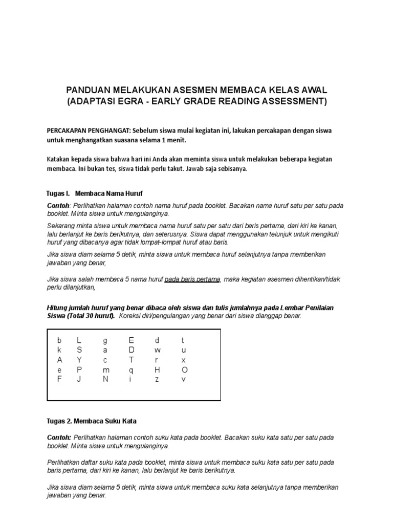 Asesmen Pada Awal Kelas PDF | PDF