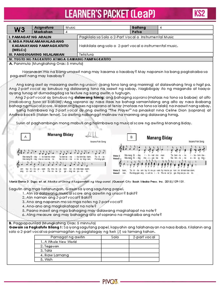 Q4 Music 4 Week3 | PDF