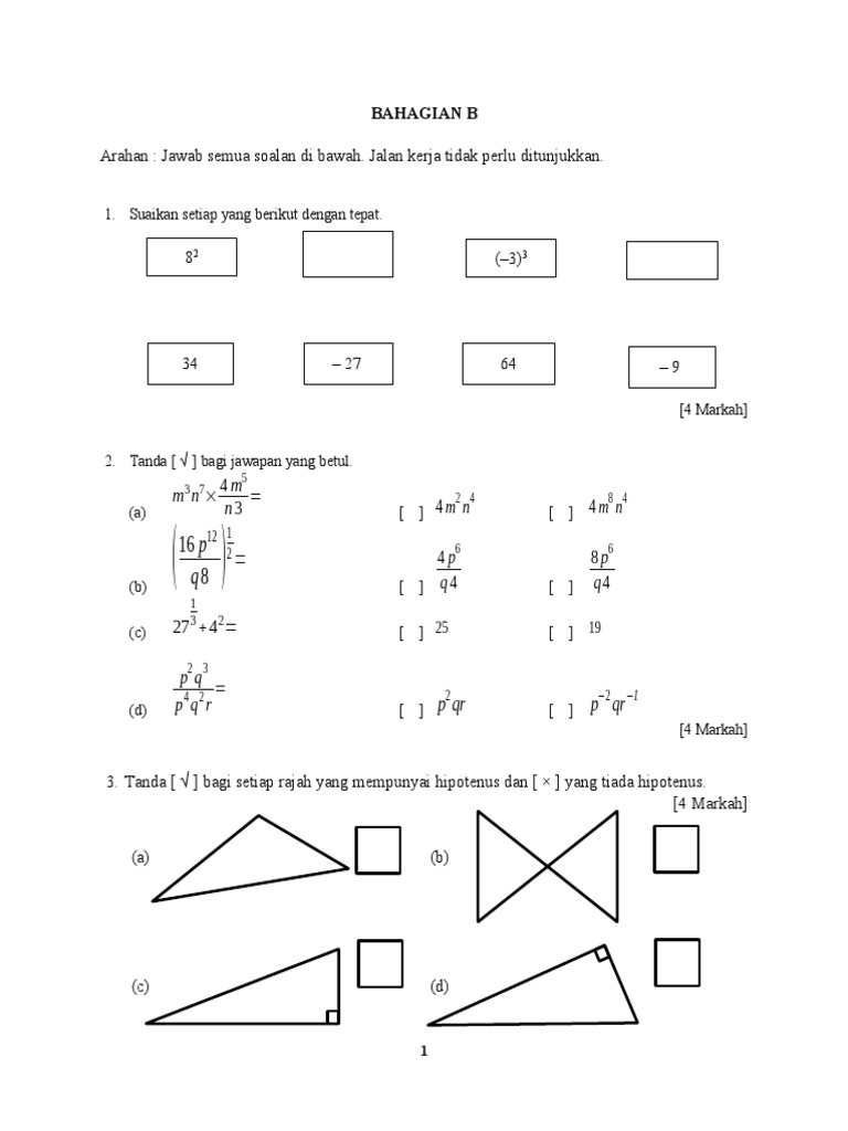 Latihan Galus Bahagian B | PDF