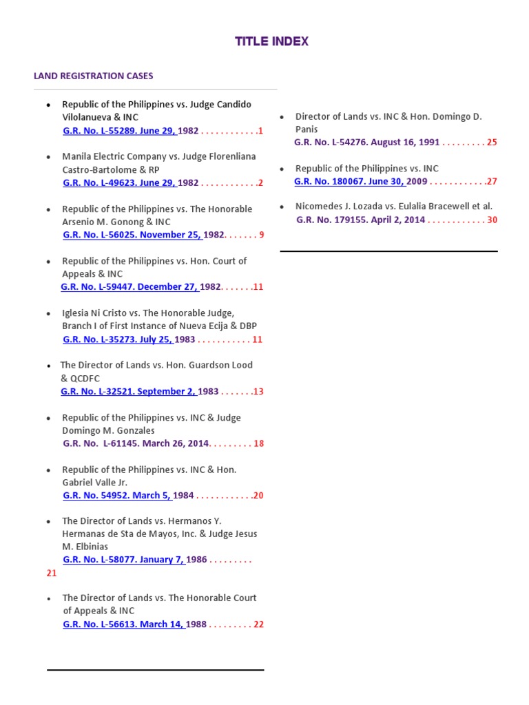 Table of Contents - Title Index Alphabetical | PDF
