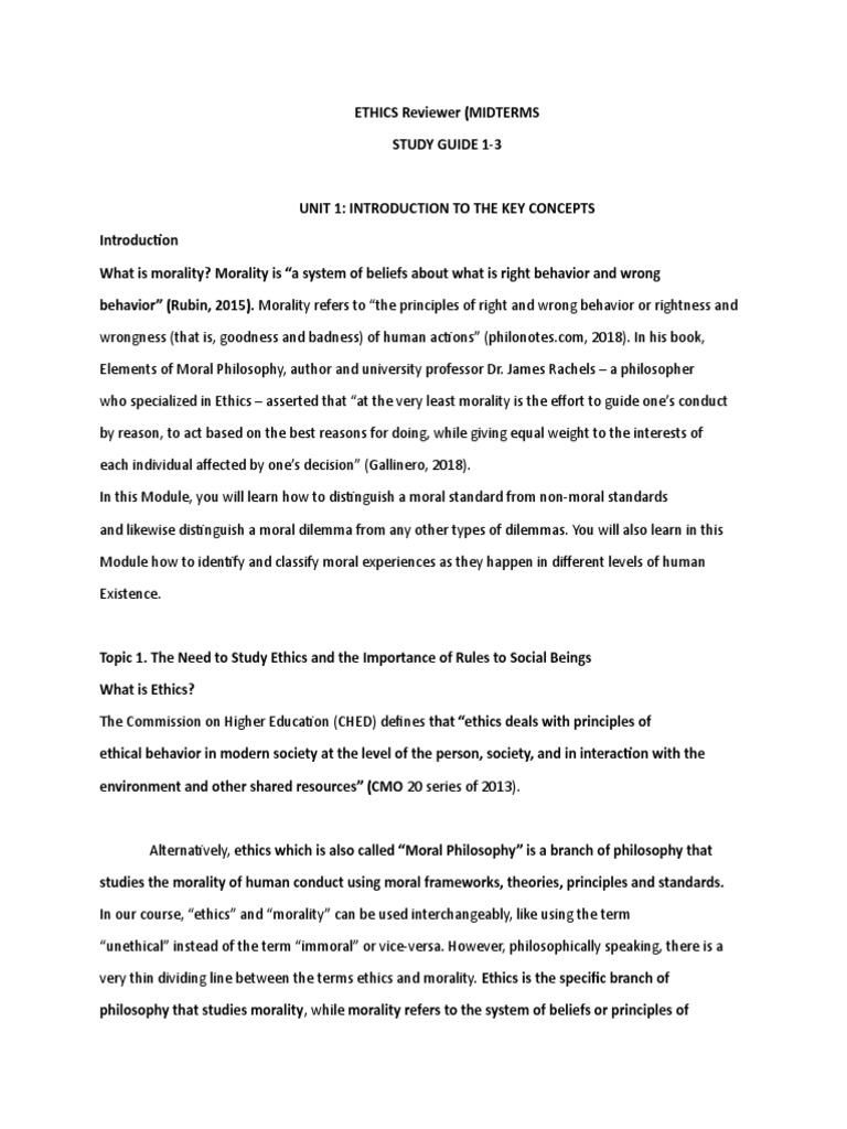 ETHICS Reviewer | PDF | Morality | Relativism