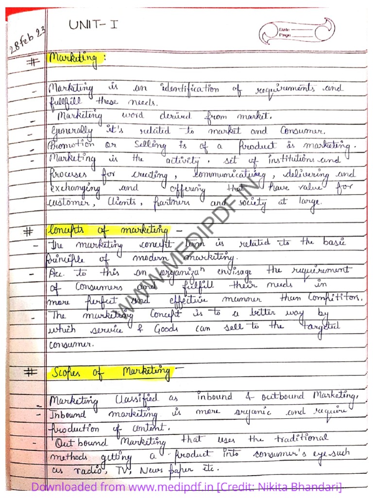 H-W U-1-PM Notes MediPdf | PDF