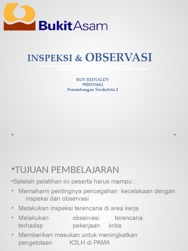 Sharing KNOWLEDGE INSPEKSI & OBSERVASI | PDF