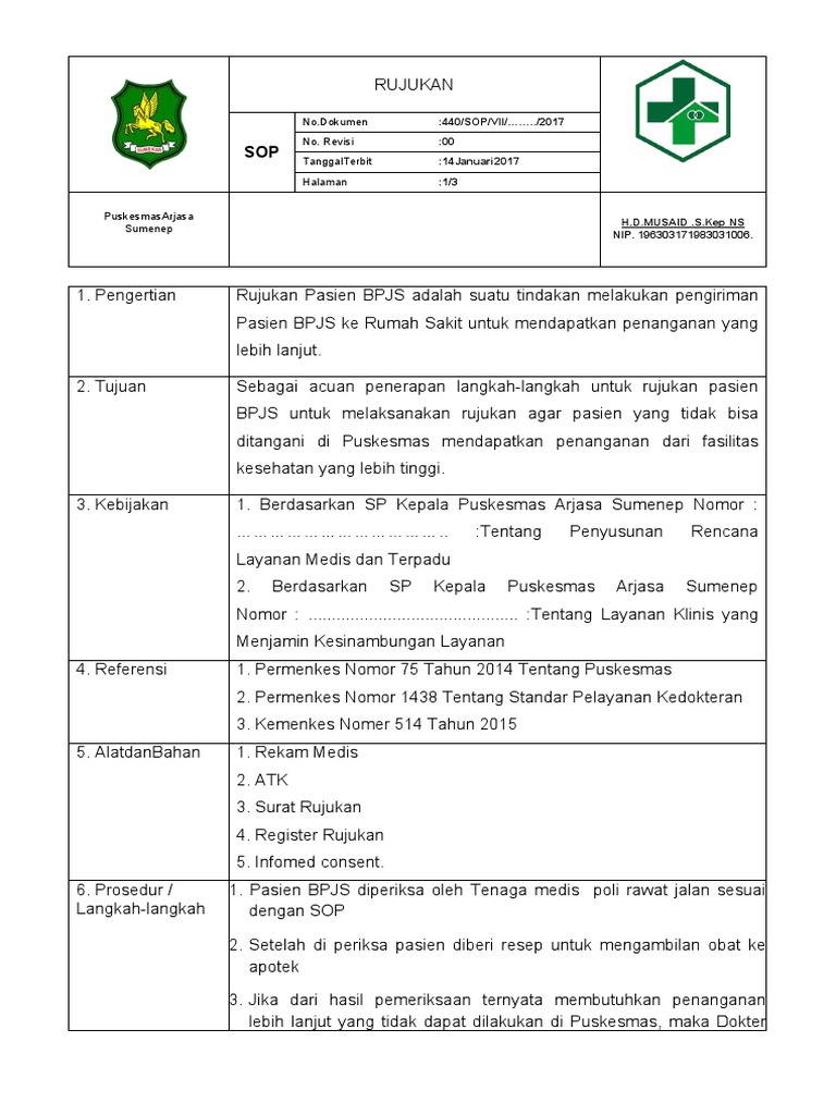 RUJUKAN Bpjs | PDF