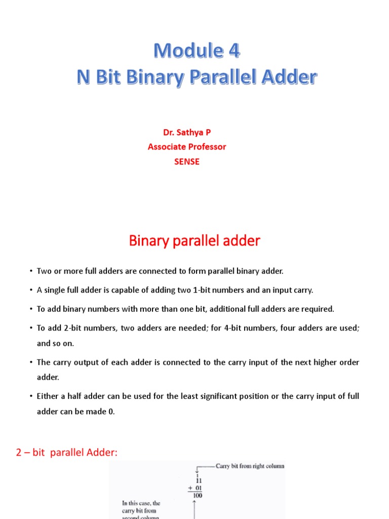 20-Parallel Adder - Subtractor, Carry Look Ahead Adder-14-02-2023 PDF | PDF | Electrical ...