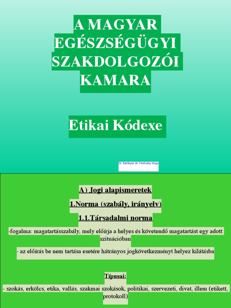 MESZK Etika Jegyzetek | PDF