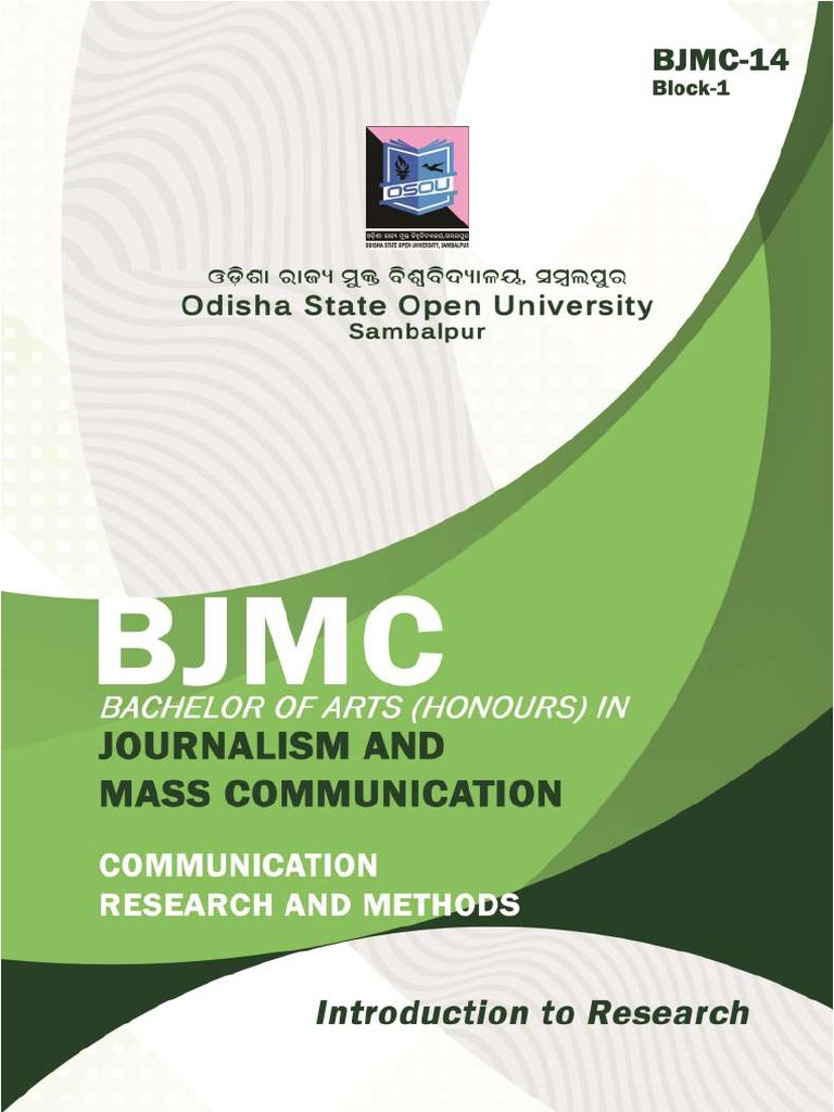 BJMC 14 Block 01 | PDF | Methodology | Quantitative Research