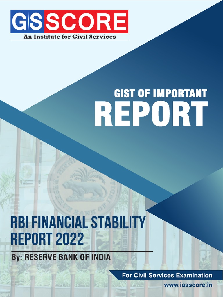 RBI Financial Stability Report 2022 Summary | PDF | Balance Of Trade ...