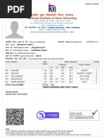 Nios Marksheet | PDF