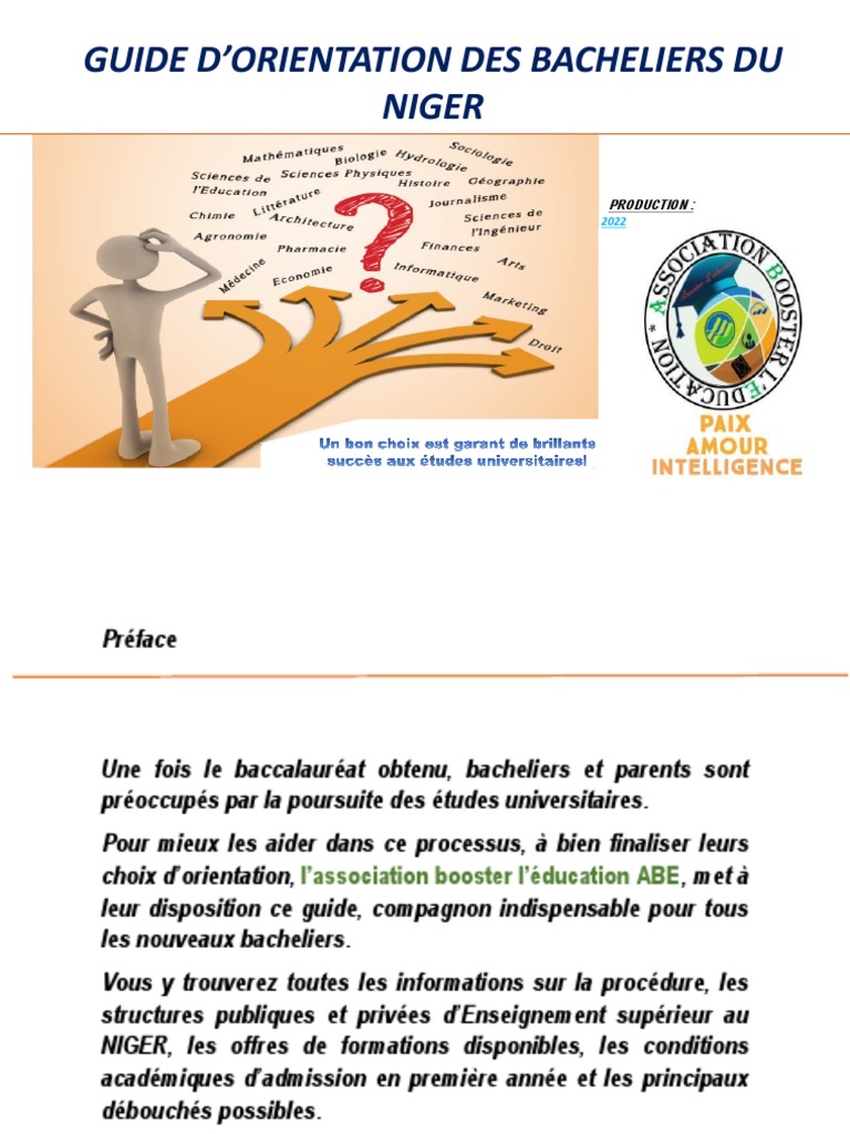 Guide D'orientation Bac - Abe 2022 | PDF | Agronomie | Enseignants