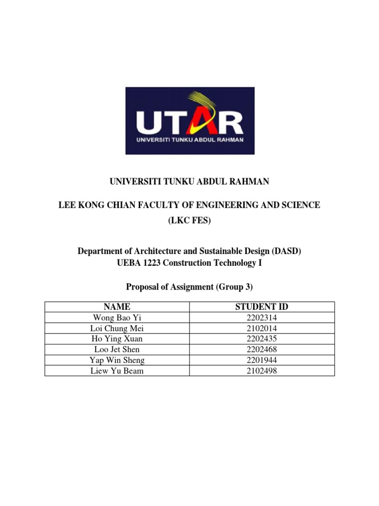 Construction Technology 1 Proposal Group3 | PDF