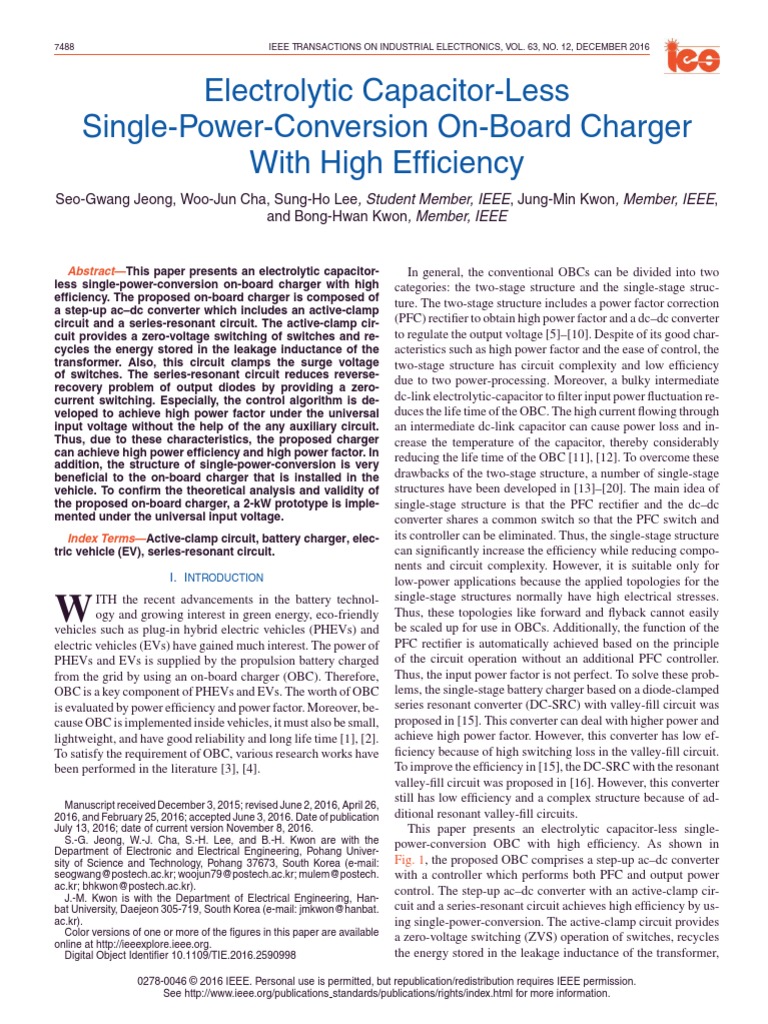 2016 Electrolytic Capacitor-Less | PDF | Rectifier | Inductance