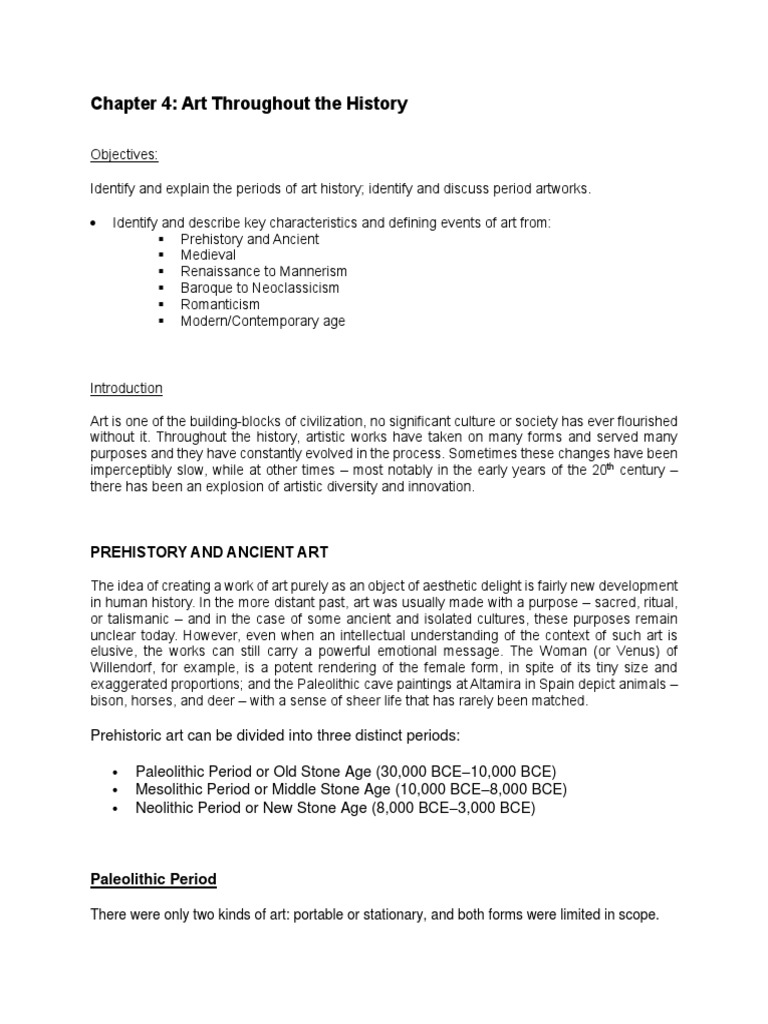 Art Appreciation (Art Throughout The History) PDF | PDF | Renaissance ...