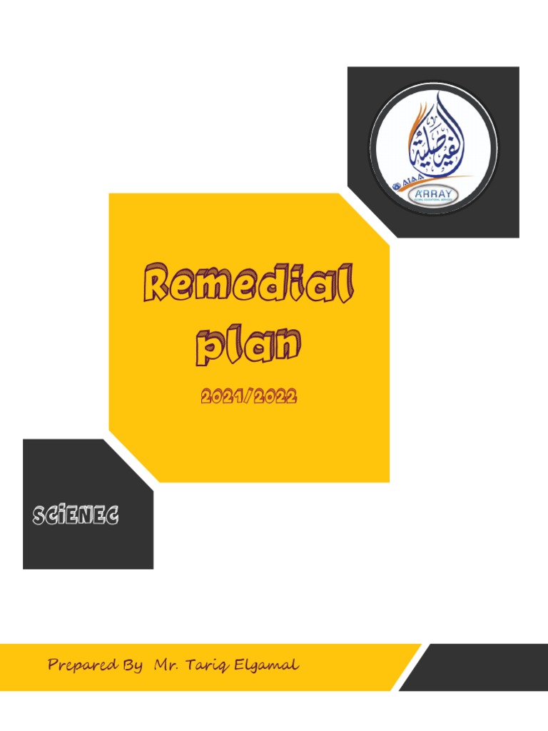 Remedial Science Plan 2021/2022 | PDF | Science | Chemistry
