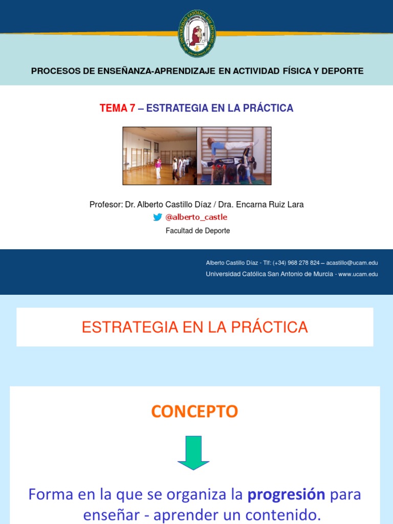 Tema 7 Estrategia en La Práctica Procesos Ea | PDF | Aprendizaje