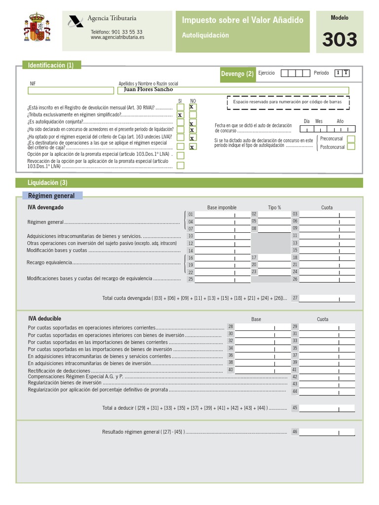 Modelo 303 Ejercicio 2 Primeros Tres Trimestres | PDF | Servicios ...