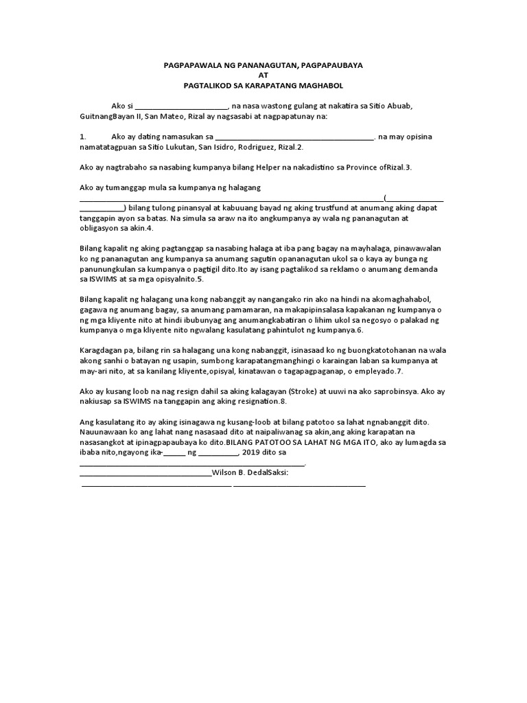 Pagpapawala NG Pananagutan | PDF