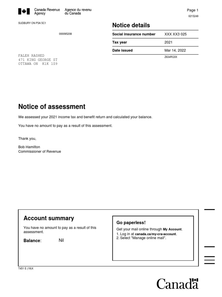 Notice of Assessment 2022 03 07 09 01 24 502586 PDF | PDF