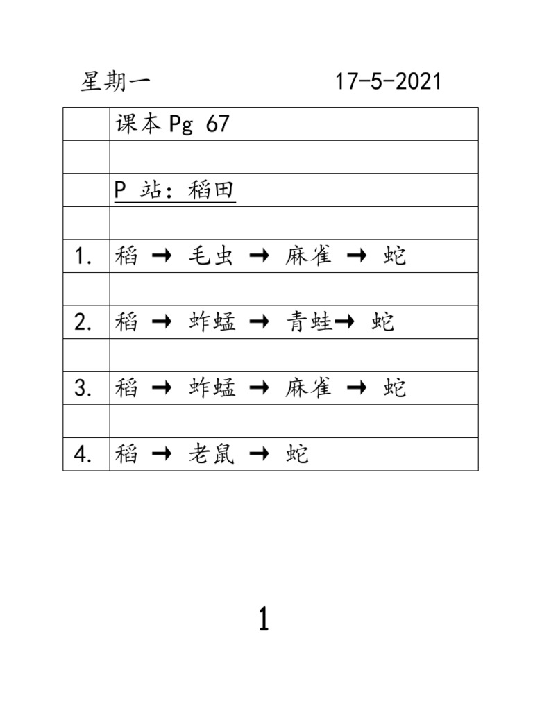食物链 Pg 67 & Pg 68 PDF | PDF