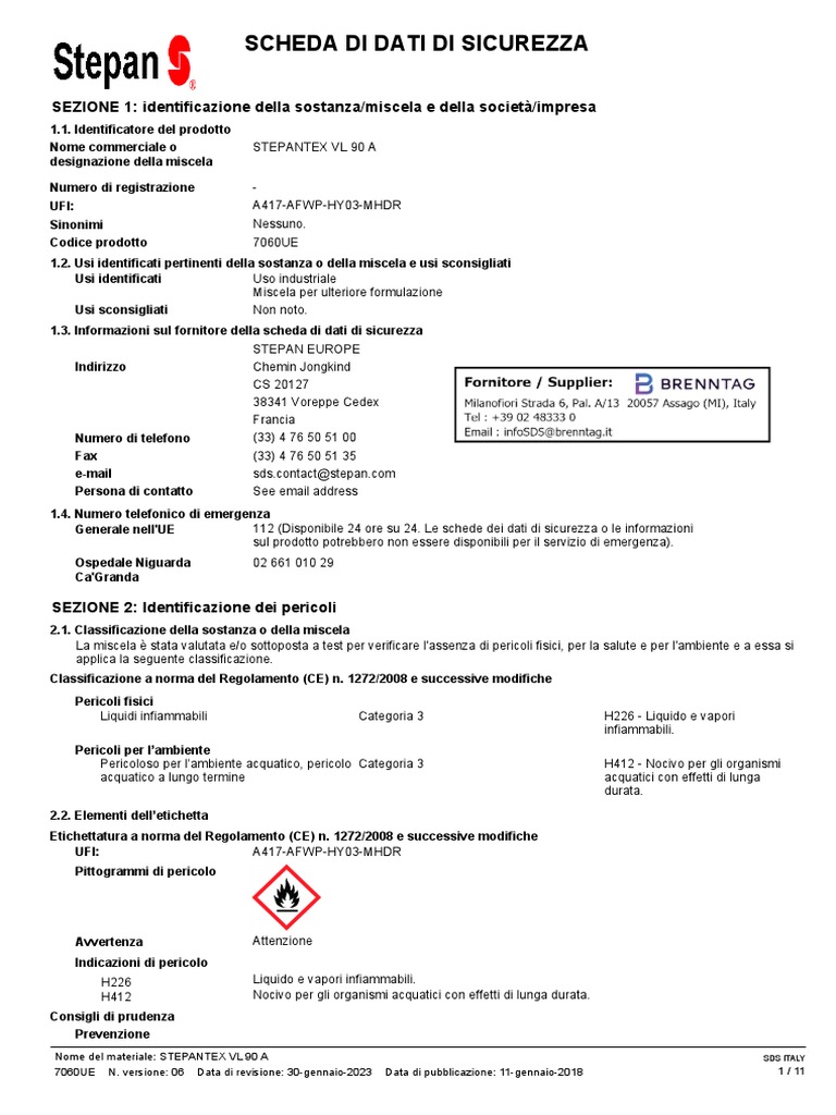 Stepantex VL 90 SDS | PDF