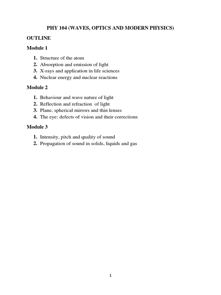 Phy 104 Note 2017-2019new PDF | PDF | Atomic Nucleus | Radioactive Decay