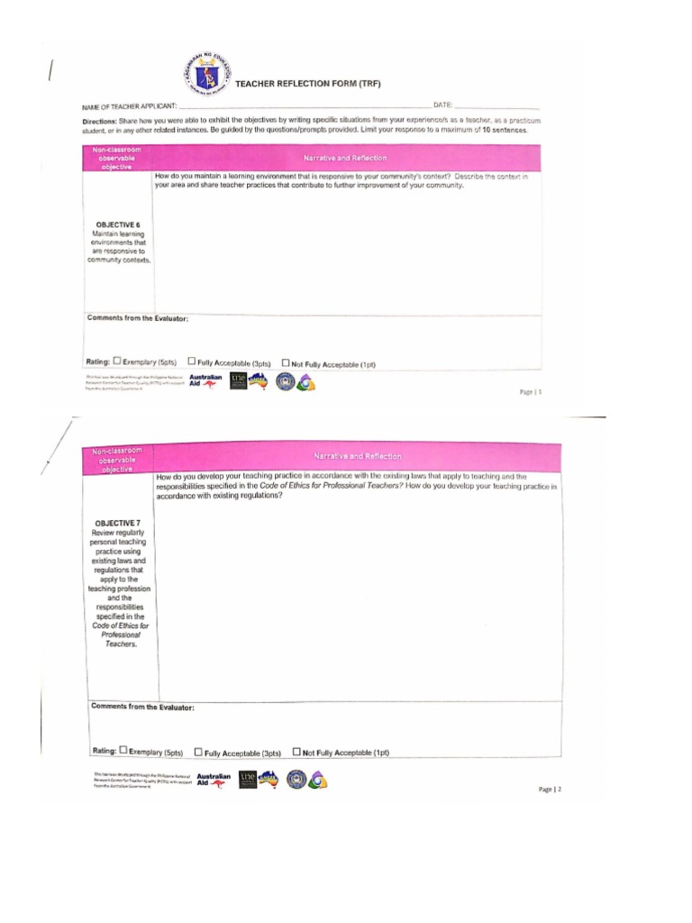 TRF - Objectives 6-9 | PDF
