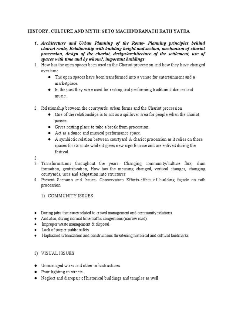 History, Culture and Myth: Seto Machindranath Rath Yatra | PDF