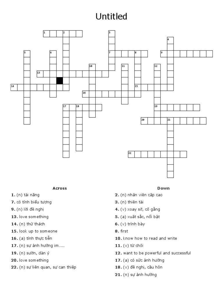 Empower b2 Unit 1 - Crossword Labs | PDF