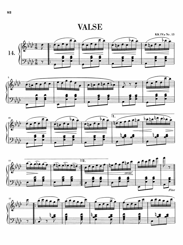 Chopin - Waltz No. 16 in A-Flat Major, KK IVa No. 13 - Henle | PDF