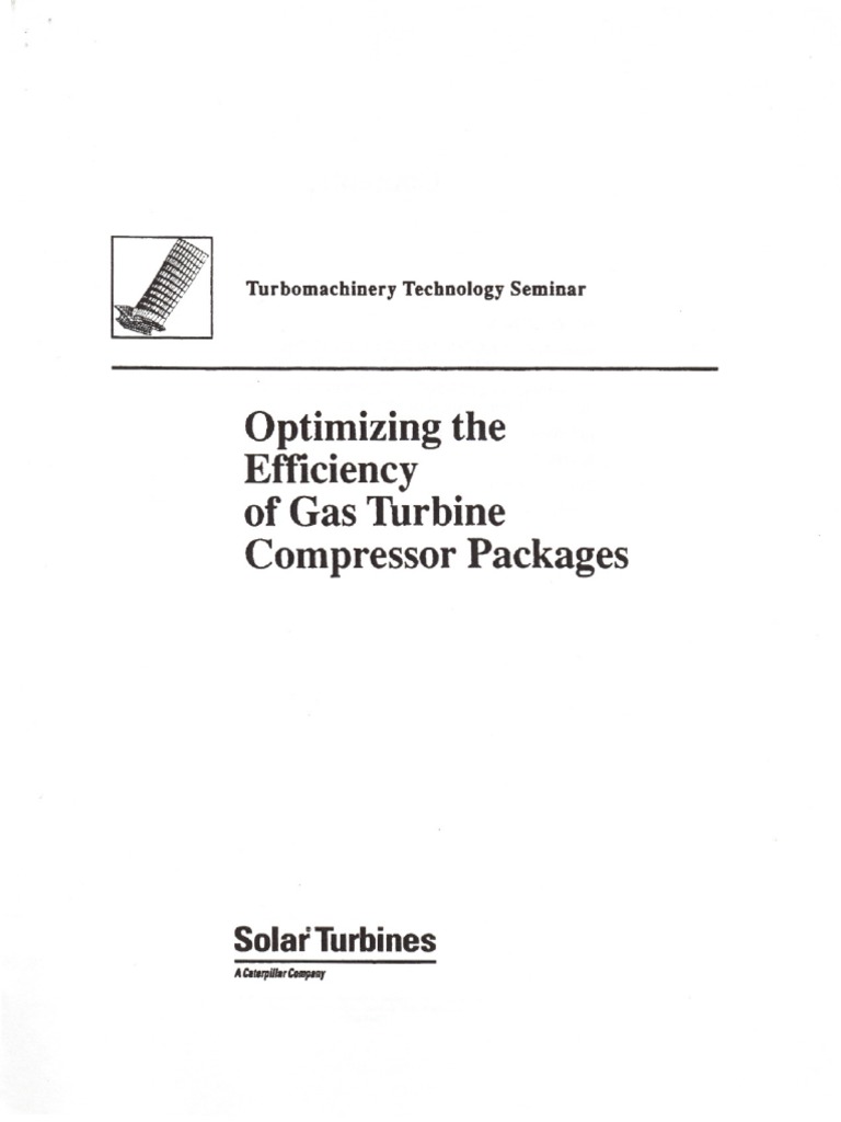 TTS 57 Optimizing The Efficiency of Gas Turbine Compressor Packages ...