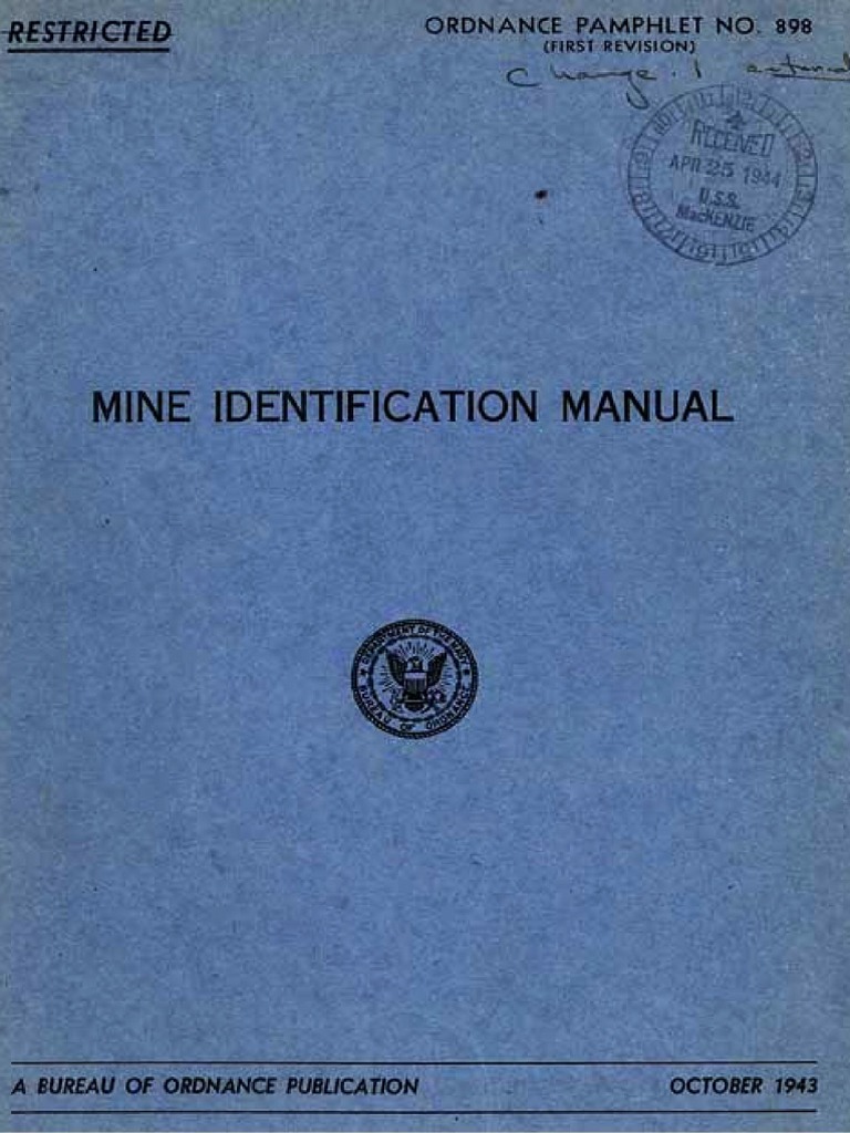 Ordnance Pamphlet No. 898 - Mine Identification Manual (1943) PDF | PDF