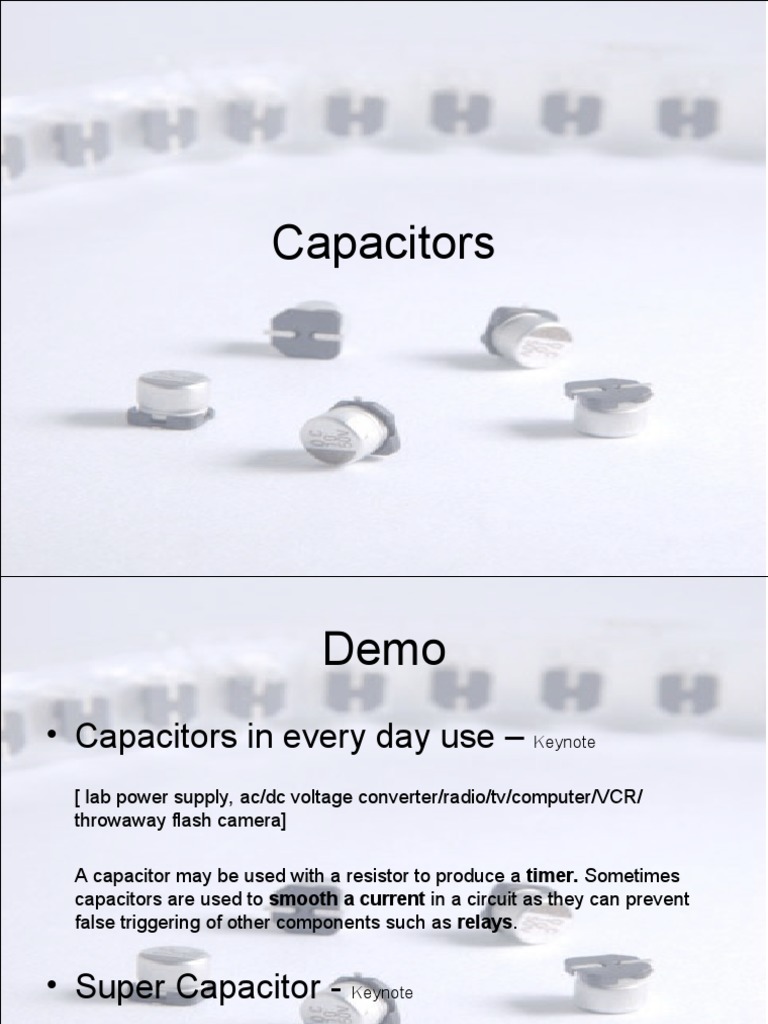 Capacitors | PDF | Capacitor | Electrical Components