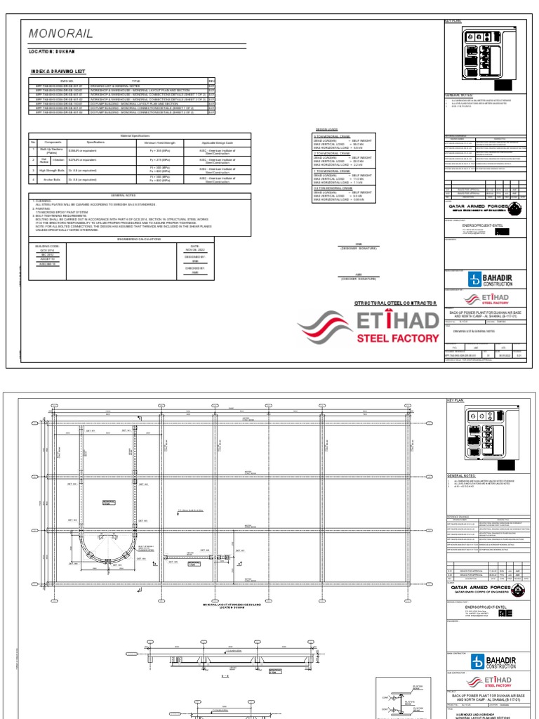 Monorail Connection Details for Dukhan | PDF