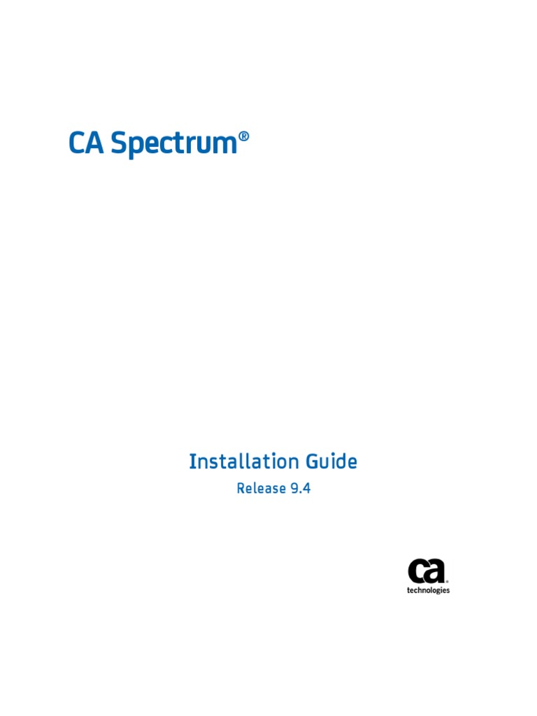 CA Spectrum®: Installation Guide | PDF