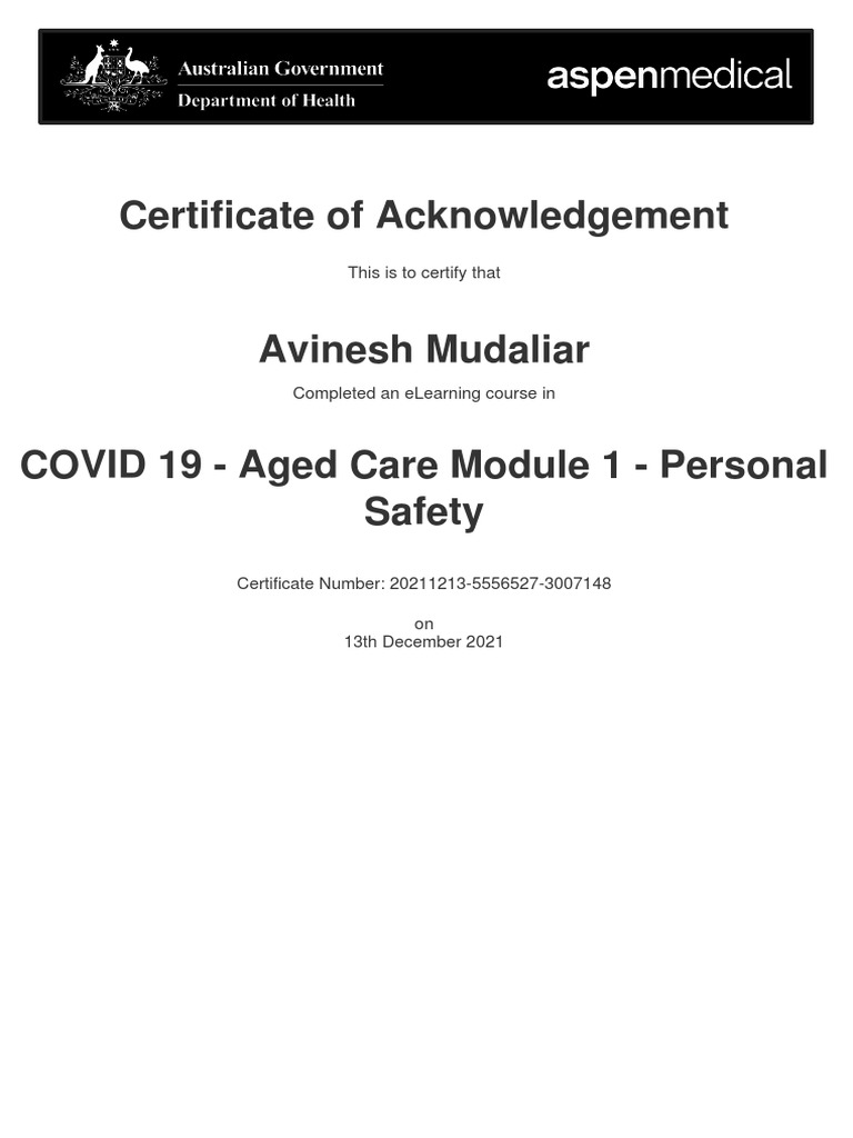 Aged_Care_Module_1 | PDF