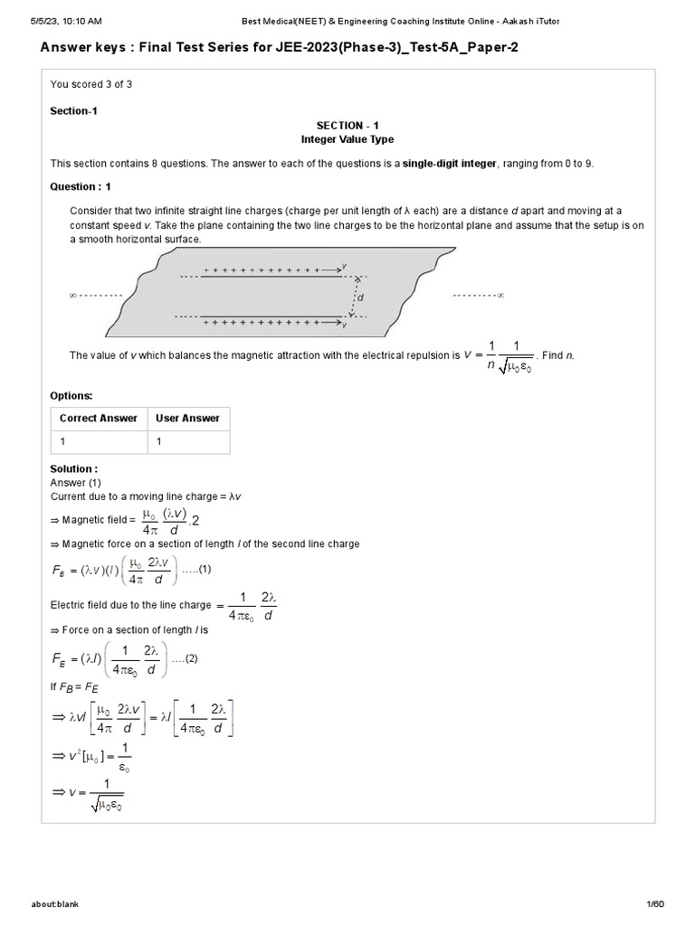 Best Medical (NEET) & Engineering Coaching Institute Online - Aakash Itutor | PDF | Capacitor ...