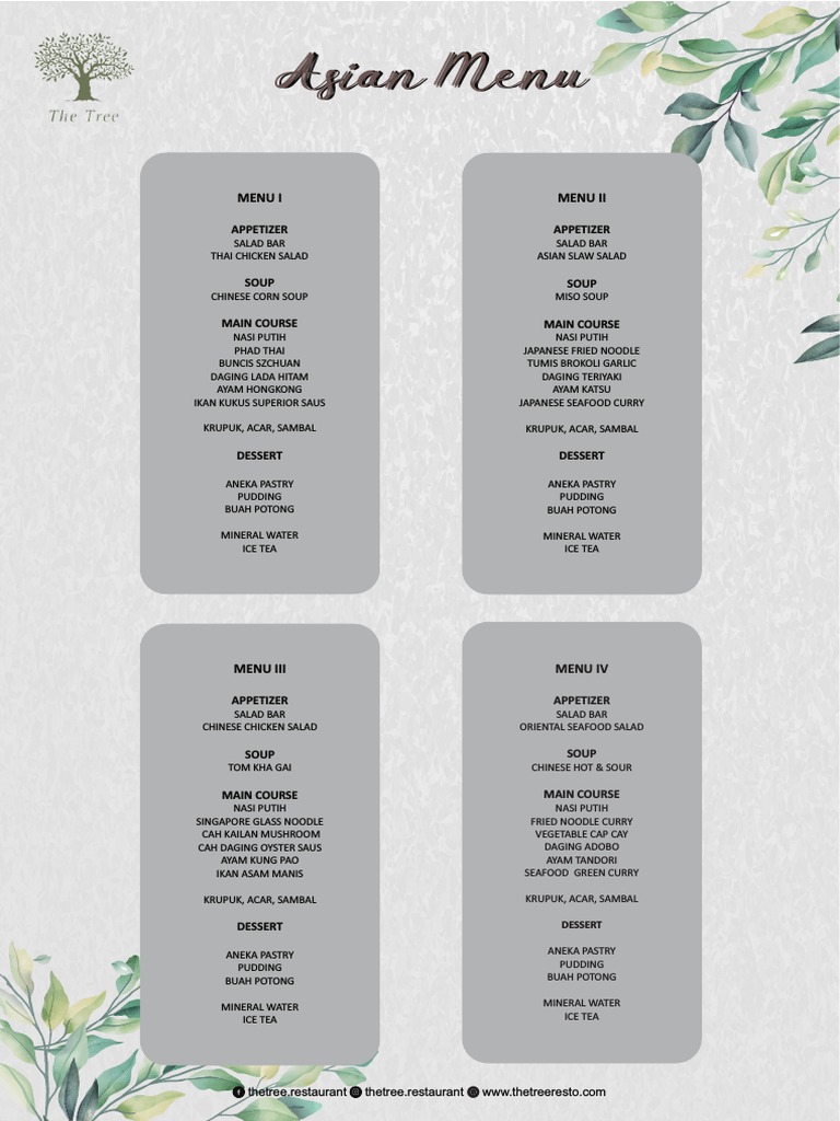 Menu Meeting & Events Amaranta | PDF
