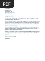 Dealership Request Letter | PDF