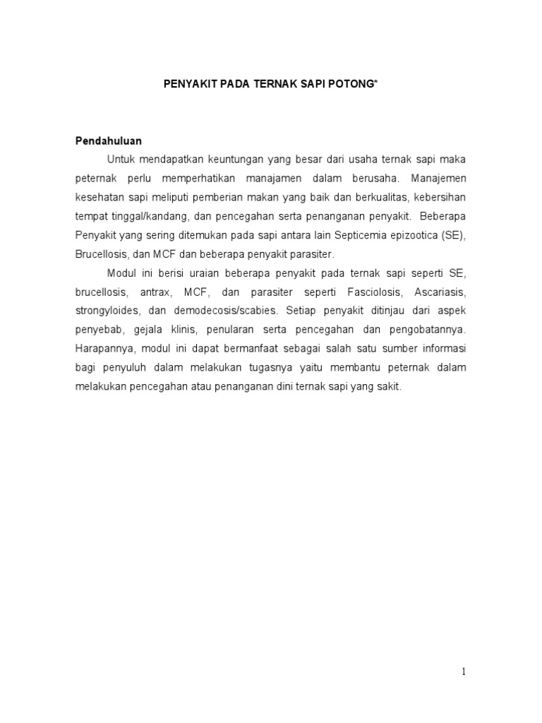 Jenis2 Penyakit Ternak | PDF | Kesehatan Holistik