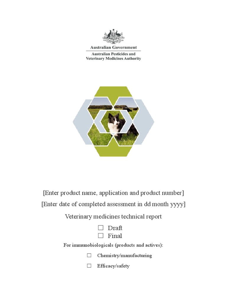 67166-Apvma Veterinary Medicines Technical Report Template | PDF ...