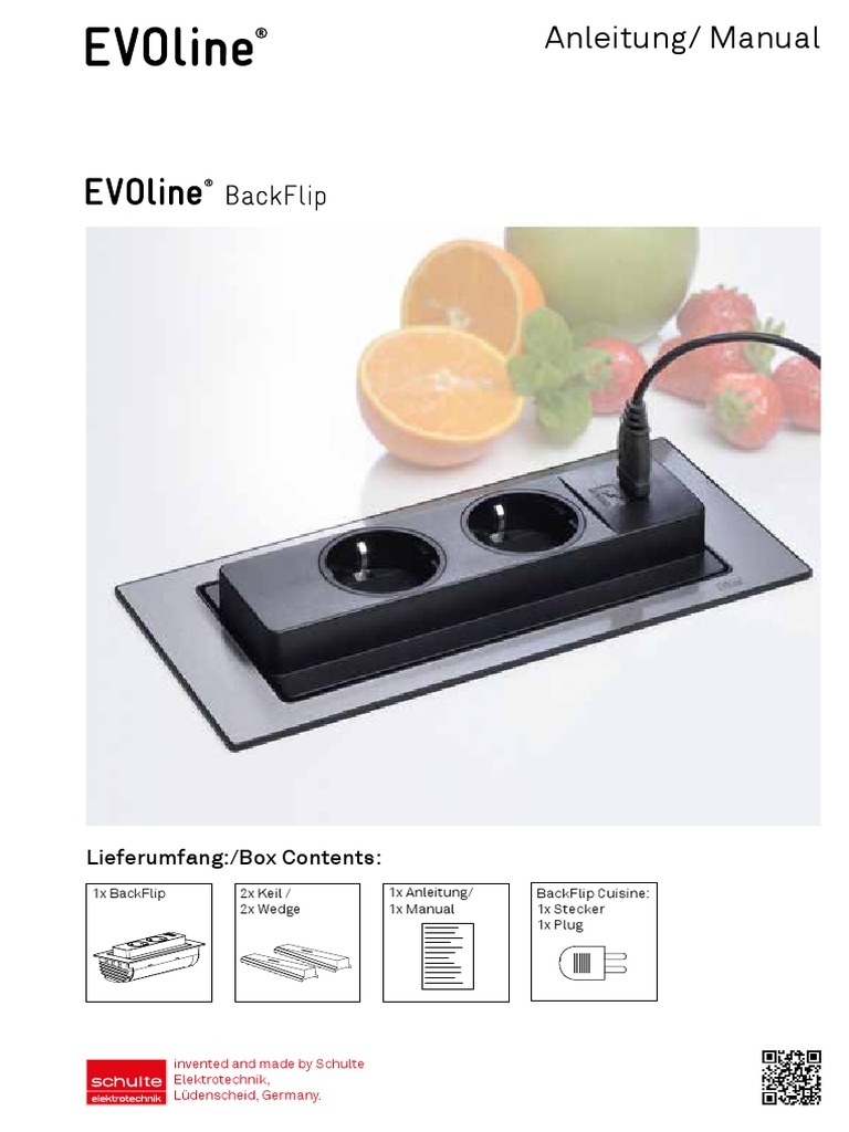 EVOline BackFlip Installation Instructions PDF | PDF | Ac Power Plugs And Sockets | Battery Charger