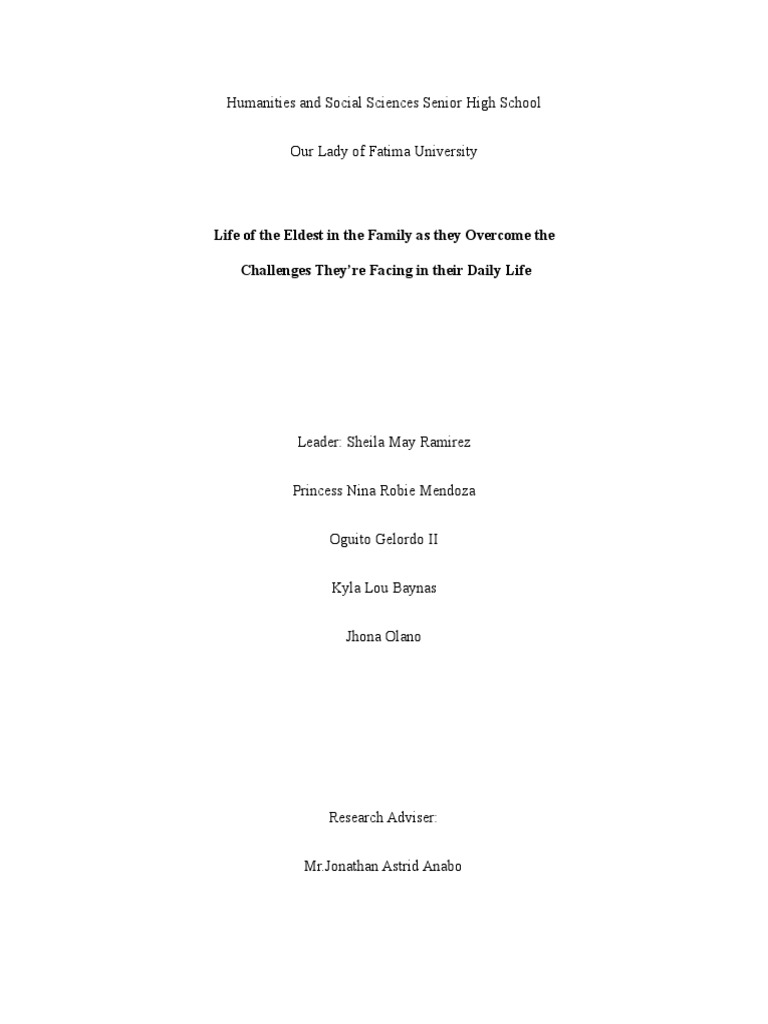 Research Paper | PDF | Sibling | Psychology