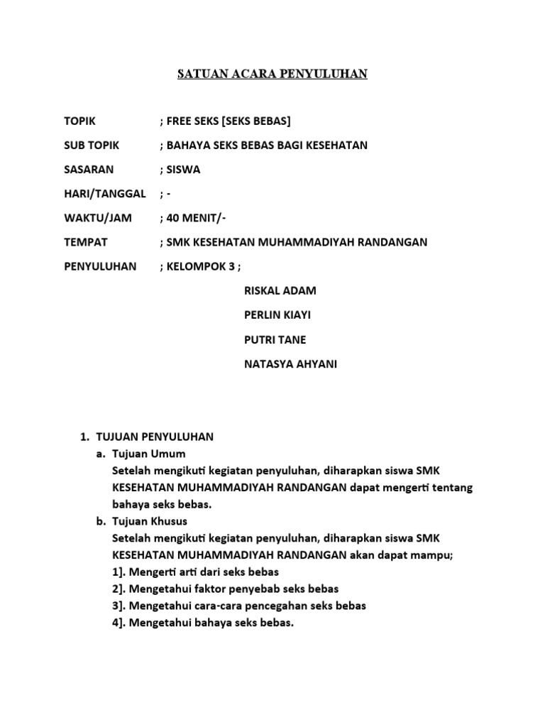 Contoh Penyuluhan Kesehatan | PDF