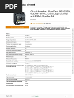 Product Data Sheet: Circuit Breaker, Compact Nsx250F, 36Ka/415Vac, 3 ...