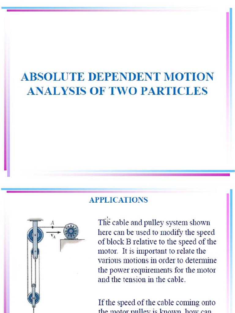 7-Analysis of Dependent Motion | PDF