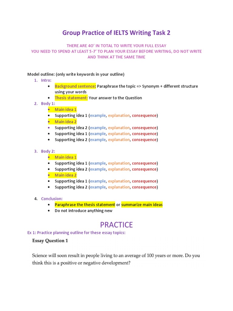 Group Practice of IELTS Writing Task 2 | PDF