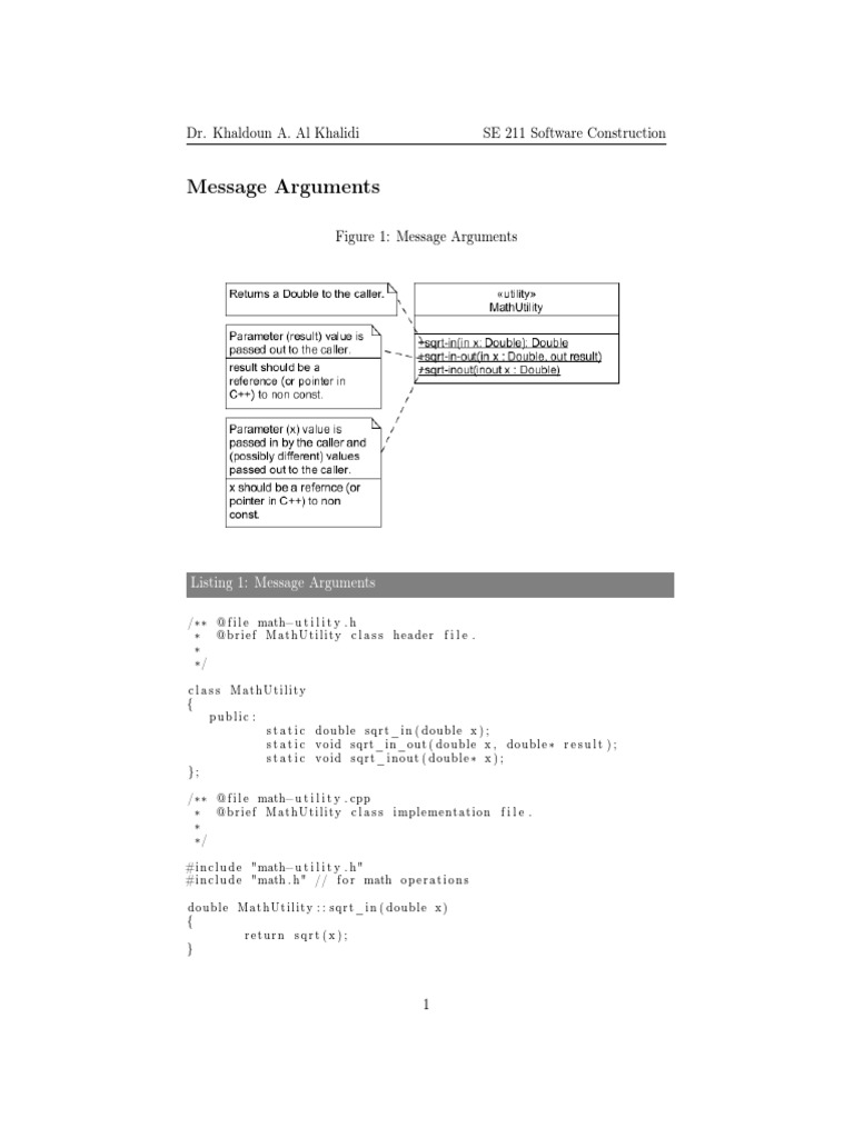 Message Arguments | PDF