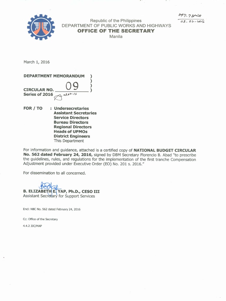 Implementing Guidelines for the First Tranche Compensation Adjustment ...