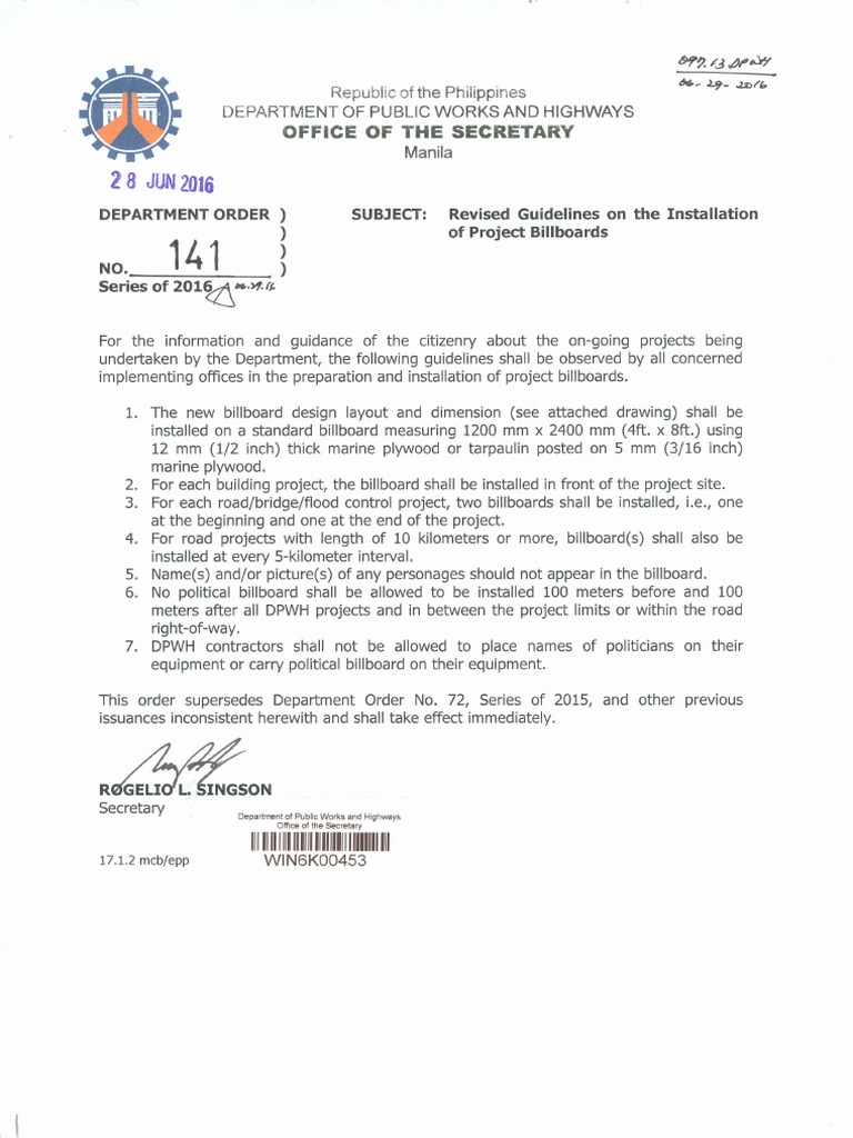 Guidelines for Project Billboard Installation | PDF