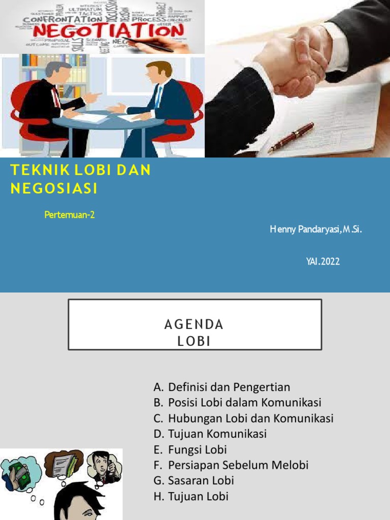 73 - 20220929070352 - Pertemuan-2. Lobi Dan Negosiasi | PDF